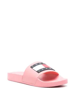 Tommy Hilfiger Flag-logo Pool Slides - Pink