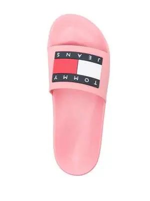 Tommy Hilfiger Flag-logo Pool Slides - Pink