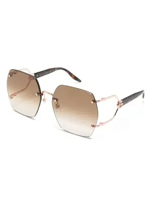 Gucci Double G Oversize-frame Sunglasses