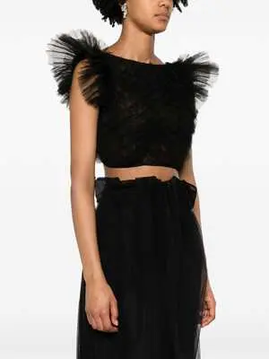 Huishan Zhang Ruffled Tulle Top
