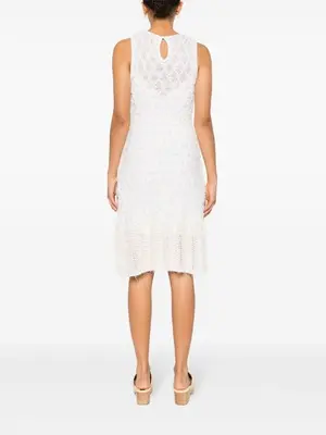 Chloé Frayed Mini Dress - Neutrals