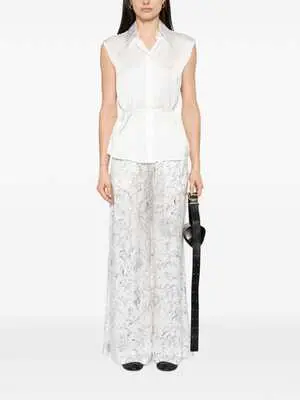 Fabiana Filippi Silk Satin Flared Trousers