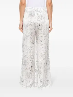 Fabiana Filippi Silk Satin Flared Trousers