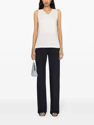 Fabiana Filippi Studded V-neck Sleeveless Blouse