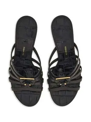 FERRAGAMO Gancini 70mm Wedge Sandals