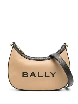 Bally Ellipse Logo-print Crossbody Bag - Neutrals