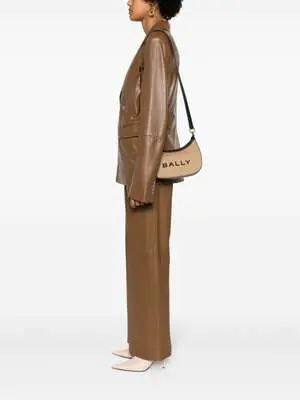 Bally Ellipse Logo-print Crossbody Bag - Neutrals