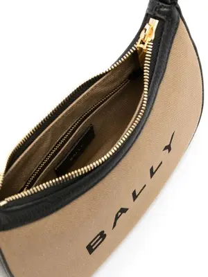 Bally Ellipse Logo-print Crossbody Bag - Neutrals