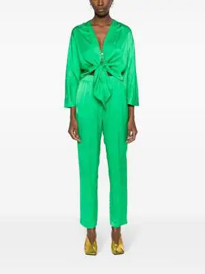 FORTE_FORTE Straight-leg Jacquard Trousers