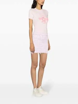 Vetements Monogram-jacquard Merino Miniskirt