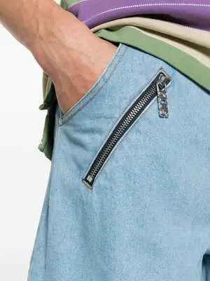 Gcds Logo-plaque Denim Shorts