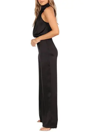 PETAL & PUP Savannah One-shoulder Jumpsuit - Black