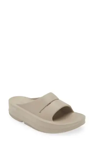 Oofos Platform Slides Slipper