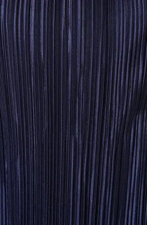 PETAL & PUP Melody Plissé Maxi Dress - Navy