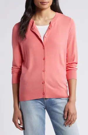 Caslon Crewneck Cardigan