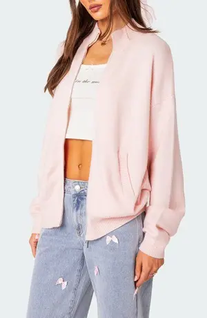EDIKTED Montie Oversize Double Zip Cardigan