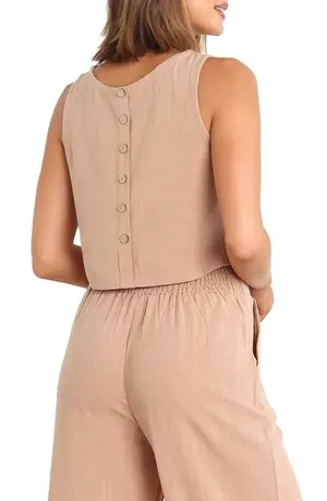 PETAL & PUP Nicola Linen-blend Tank
