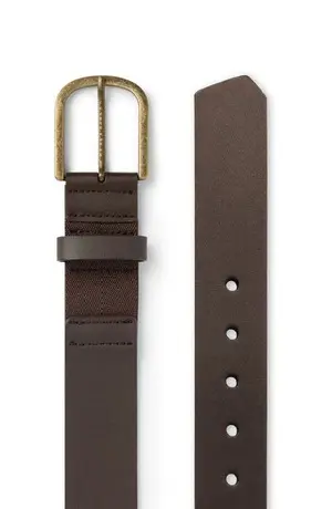 Travis Mathew Jinx 2.0 Leather Belt - Dark Brown