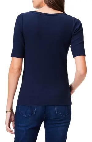 NIC+ZOE Boat Neck Rib Top