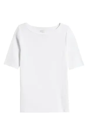 NIC+ZOE Boat Neck Rib Top