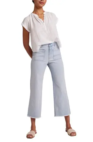 Bella Dahl Sarah Fray Hem Wide Leg Crop Jeans