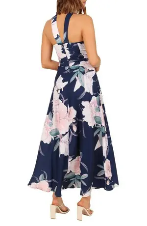 PETAL & PUP Miara Floral Print Halter Dress