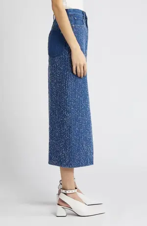 Rag & Bone Clara Vented Denim Maxi Skirt