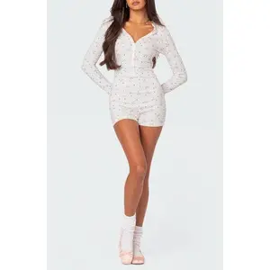 EDIKTED Mindy Pointelle Romper