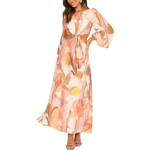 PETAL & PUP Laquin Cutout Maxi Dress - Pink