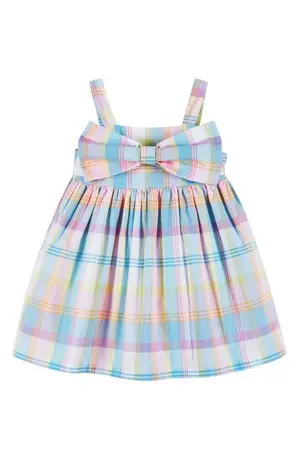 Andy & Evan Plaid Cotton Sundress With Accessories