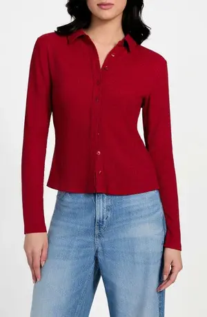 Guess Spread Collar Shirts For Women