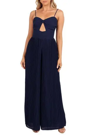 PETAL & PUP Petal & Pup Alice Pleated Jumpsuit Navy
