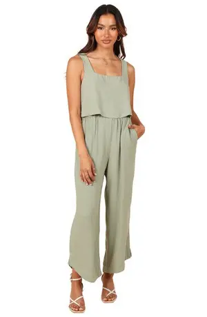 PETAL & PUP Eleanor Wide Leg Linen Pants - Green