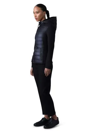 Mackage Della Mixed Media Down Puffer Jacket - Black