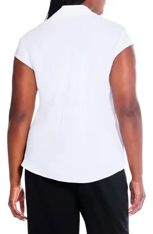 NIC+ZOE Cap Sleeve Top - Paper White