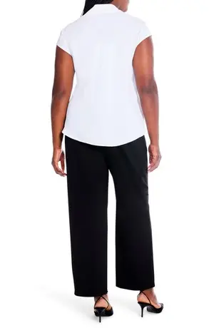 NIC+ZOE Cap Sleeve Top - Paper White