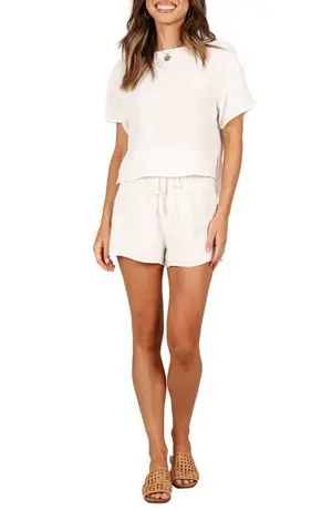 PETAL & PUP Ittai T-shirt & High Waist Shorts Set - White