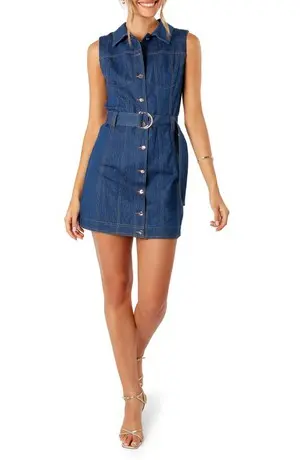 Women's Sleeveless Denim Mini Dresses