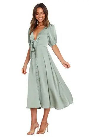 PETAL & PUP Piper Button Front Midi Dress