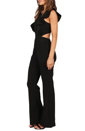 PETAL & PUP Yvonne Cutout Flare Leg Jumpsuit