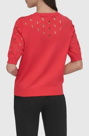 Dkny Cutout Detail Sweater - Watermelon