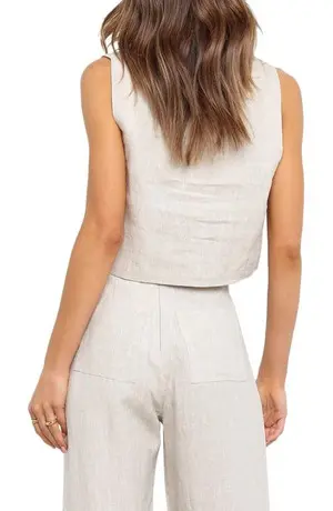 PETAL & PUP Devlin Linen Tank - Beige