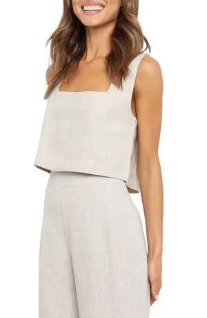 PETAL & PUP Devlin Linen Tank - Beige