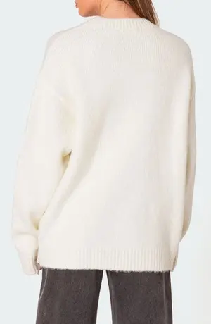 EDIKTED Magic 8 Oversized Sweater - Cream