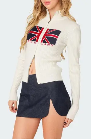 EDIKTED England Zip Cardigan