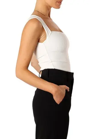 PETAL & PUP Clara Square Neck Sleeveless Knit Top