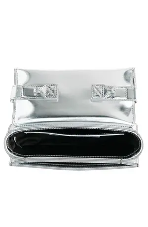 DIESEL® 1dr Metallic Leather Handbag - Silver