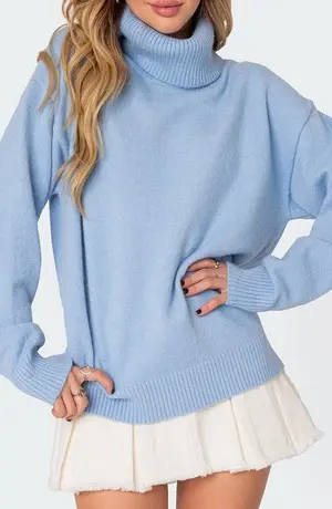 EDIKTED Isabelle Oversized Turtleneck Sweater