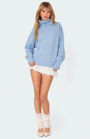 EDIKTED Isabelle Oversized Turtleneck Sweater