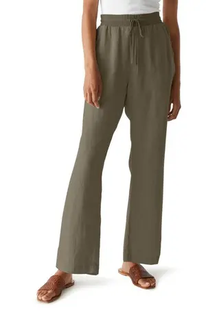 Michael Stars Nolan Linen Drawstring Pants - Camo